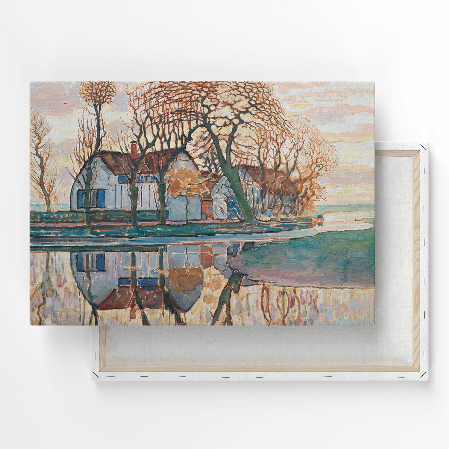 Картина на холсте, репродукция / Пит Мондриан - Farm near Duivendrecht / Размер 30 x 40 см