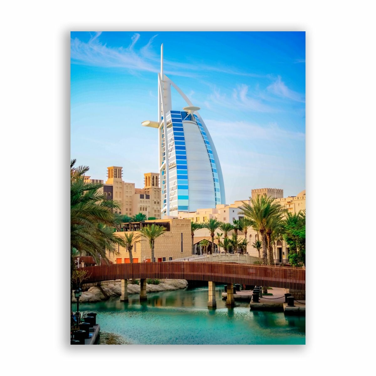 Постер, плакат на бумаге / Дубай - Бурдж аль-Араб / Размер 40 x 53 см
