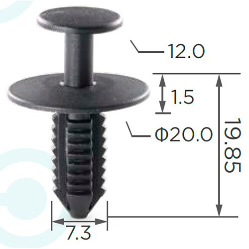 Клипса нажимная распорная универсальная (OEM: A0009914140) 775391