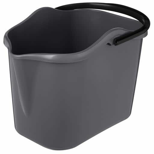 Ведро 13л прямоугольное"Grenada" серый