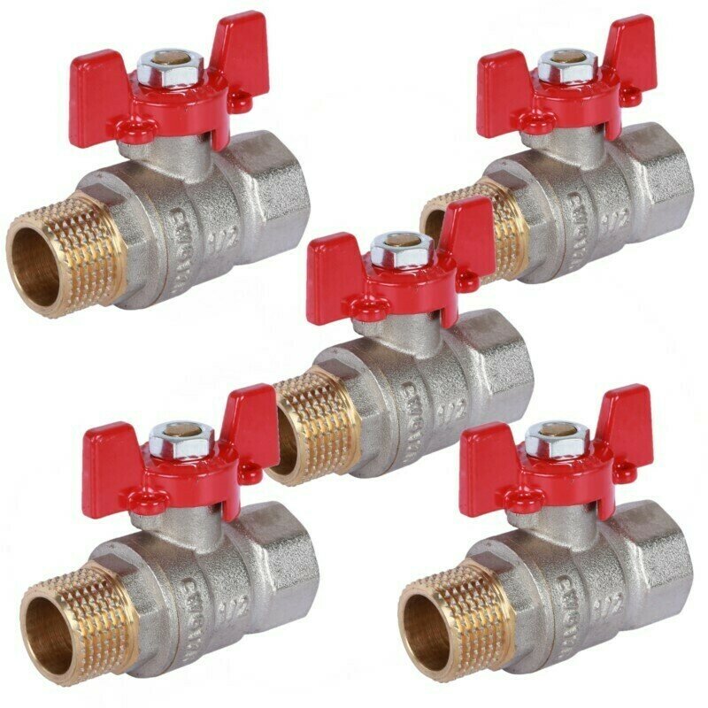 Кран шаровой ROMMER RBV-0004-0210215 1/2 ручка бабочка