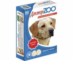 Витамины для собак доктор zoo здоровая собака водоросли 90таб