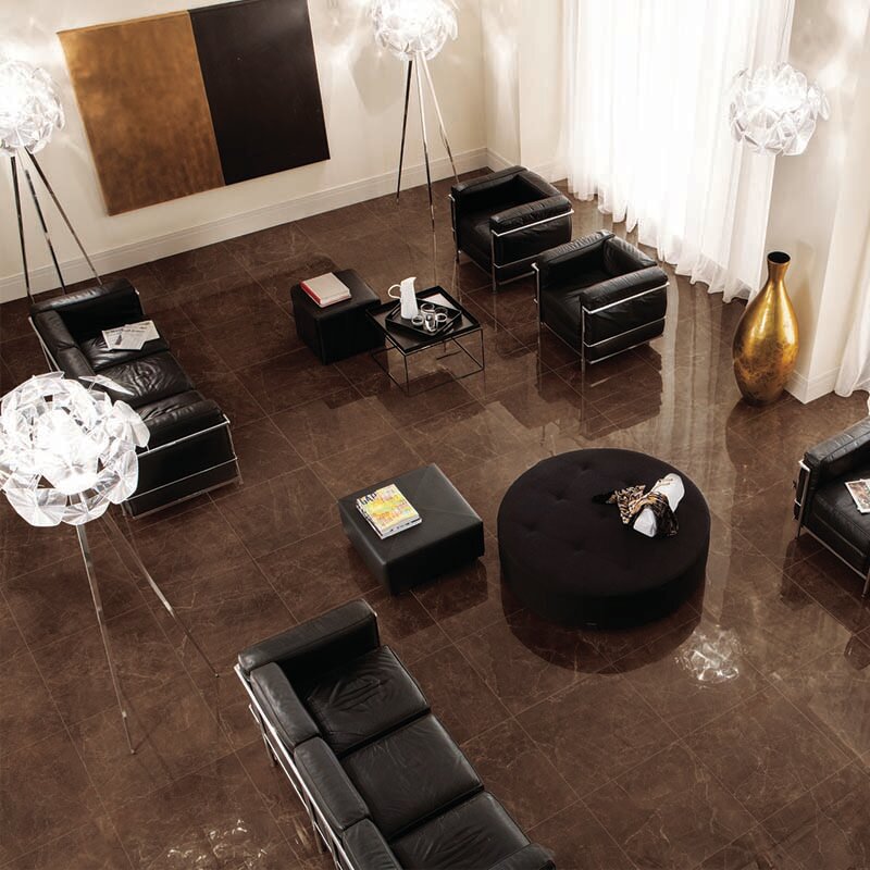 Керамогранит MIRAGE JEWELS Emperador Selected JW05 luc 60x60, глянцевый, коричневый