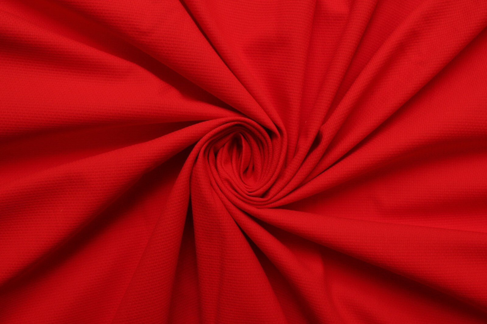 Ткань Хлопок-стрейч красный под рогожку, ш150см, 0,5 м