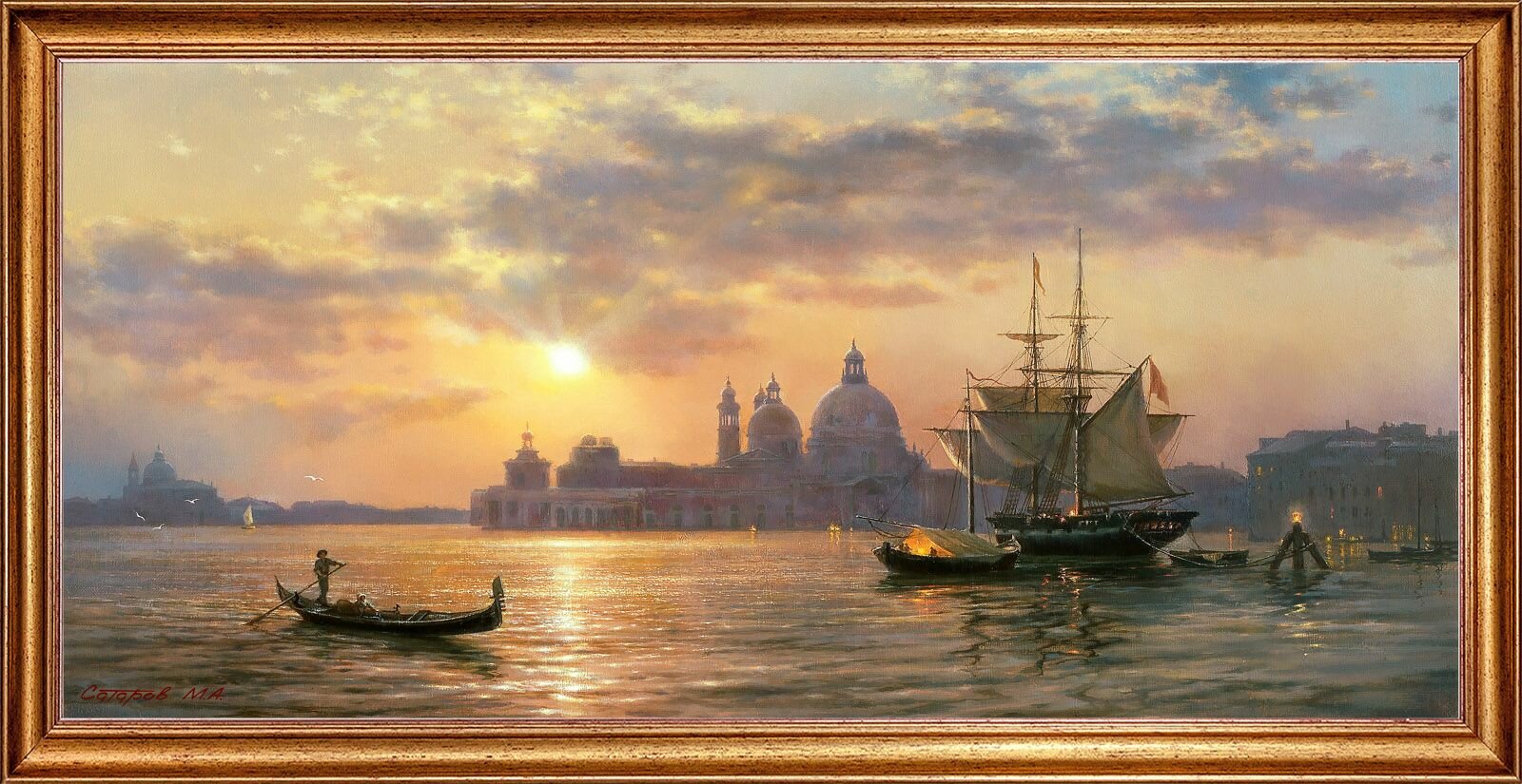 Картина "Венецианская сказка" 33х70 см, художник - Сатаров Михаил. Арт. СМ11-33х70