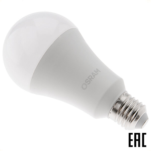 Лампа 13Вт 96471 LVCLA200 25SW/865 230V FR E27 2000Лм 6500K светодиод груша дневной свет (OSRAM) (2 шт. в комплекте)