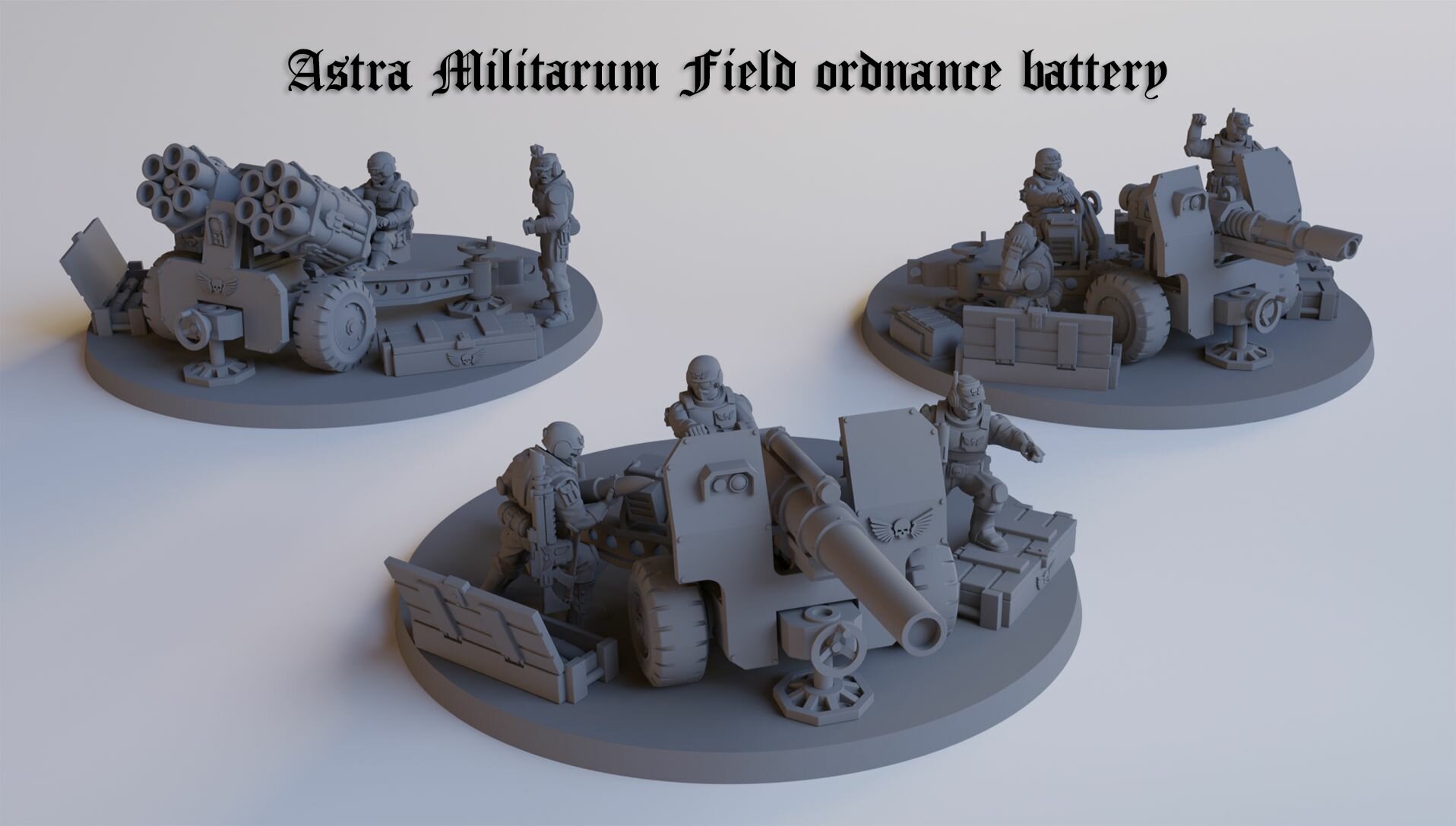 Astra Militarum: Field ordnance battery / Набор артиллерийских рассчётов / Warhammer 40k Астра Милитарум
