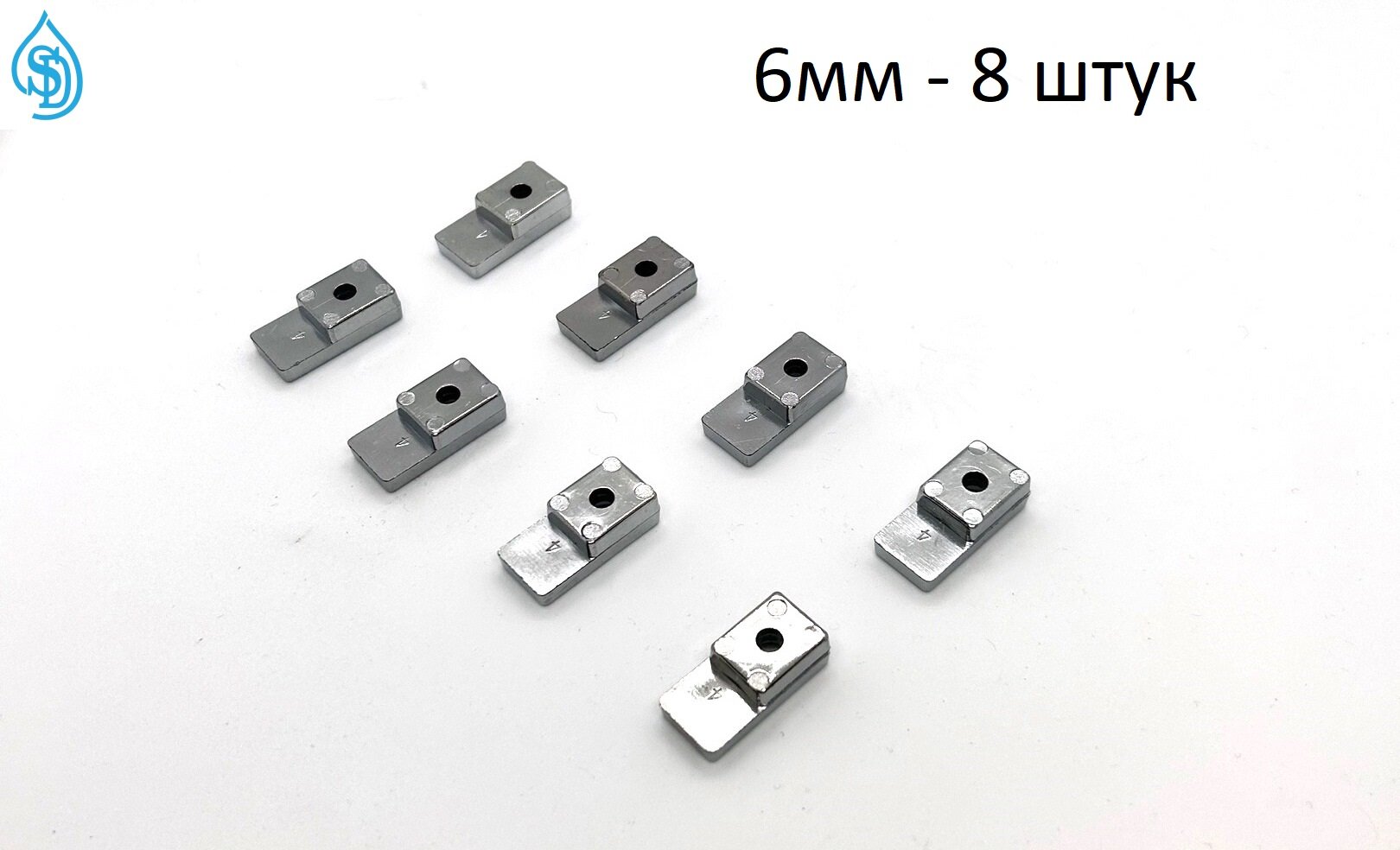 Крепление для стекла душевой кабины 6 мм (скоба)