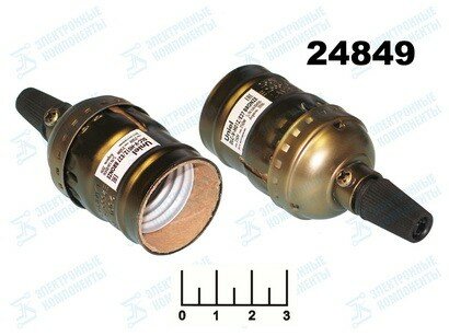 Патрон для лампы E27 подвесной черненая бронза Uniel Vintage