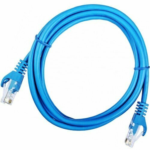 Патч-корд RJ45 1м UTP C5e - синий Гарнизон PC-UTP-5e-1-B многожильный кабель AWG26