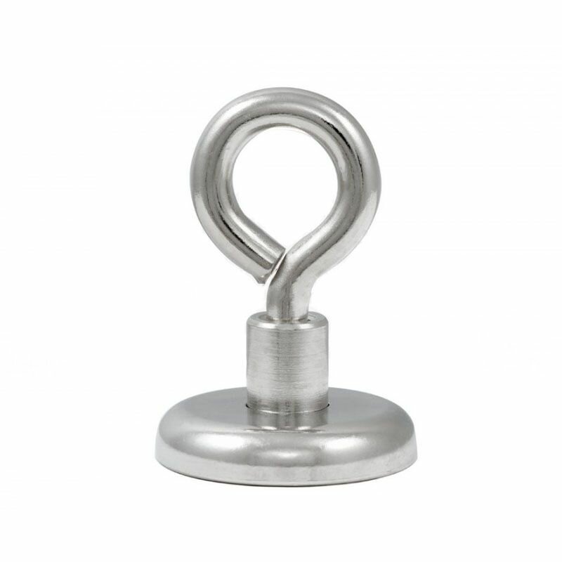 Магнитное крепление с петлей, F32, серебристы, неодимовый магнит