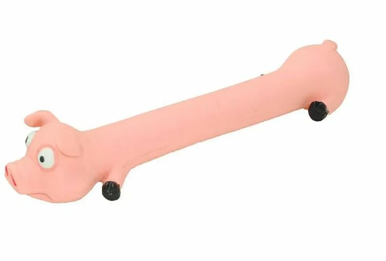 HOMEPET Игрушка для собак Долговязый поросенок с пищалкой, 26 см