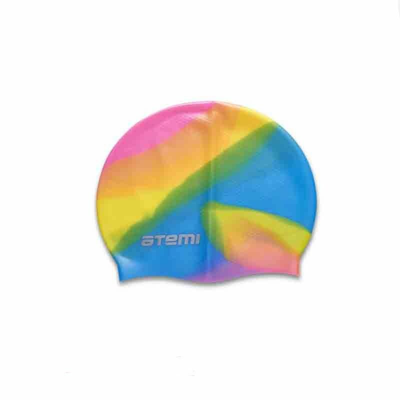 Шапочка для плавания Atemi, силикон (массаж.), мультиколор, DCM102