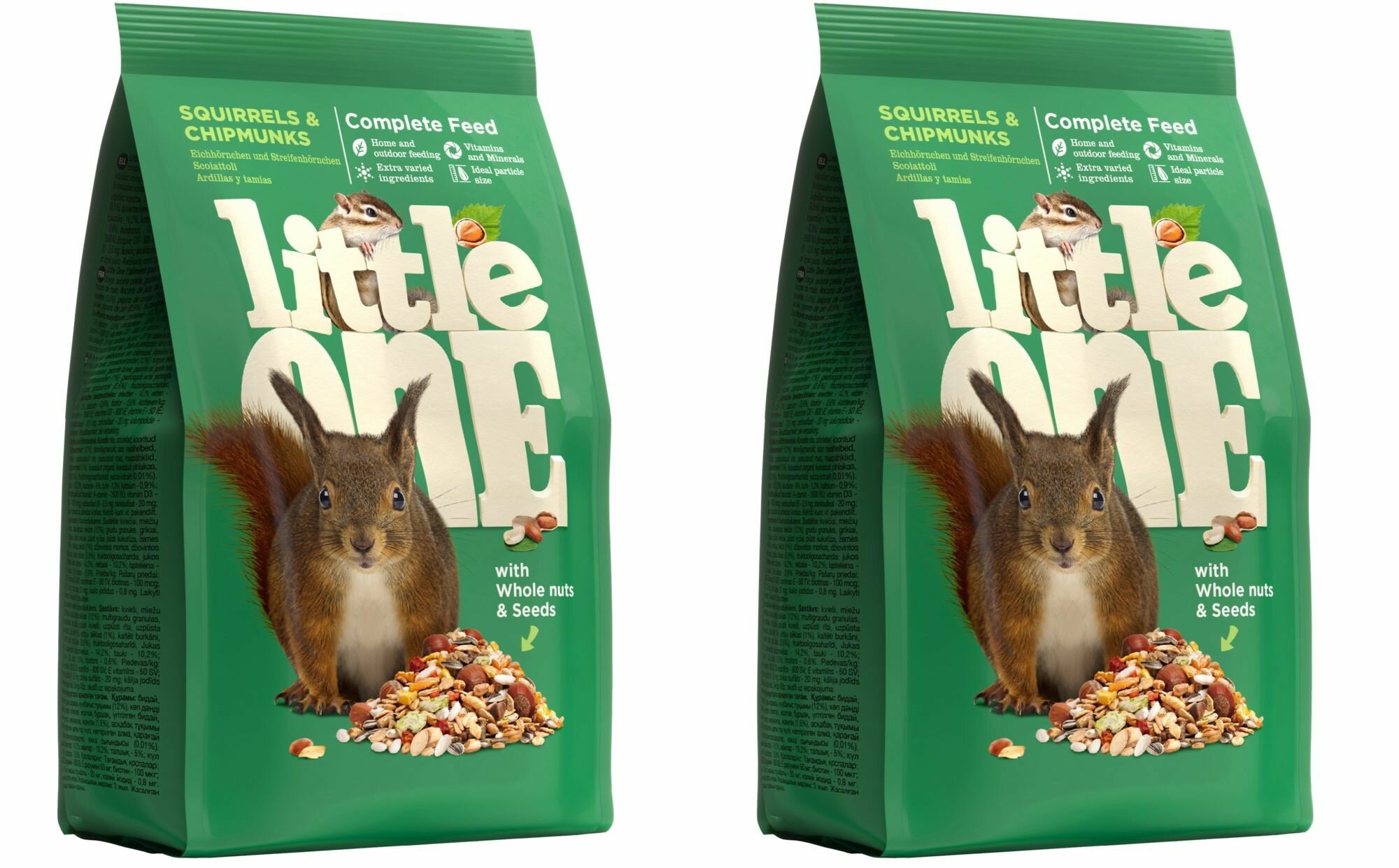 Little One Корм для белок и бурундуков, 400 г, 3 шт