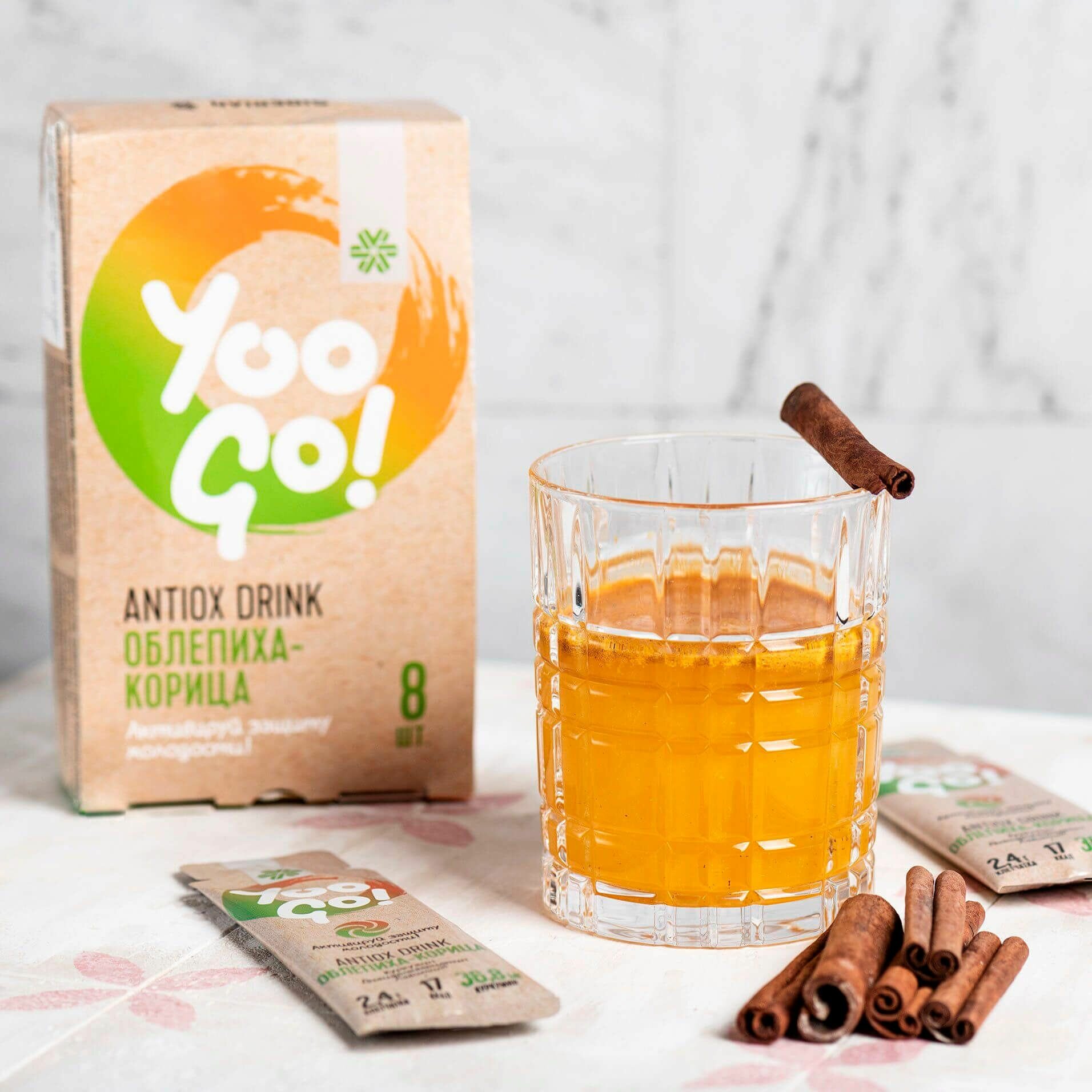 Напиток Antiox Drink Облепиха-корицаYoo Go, 8 шт.