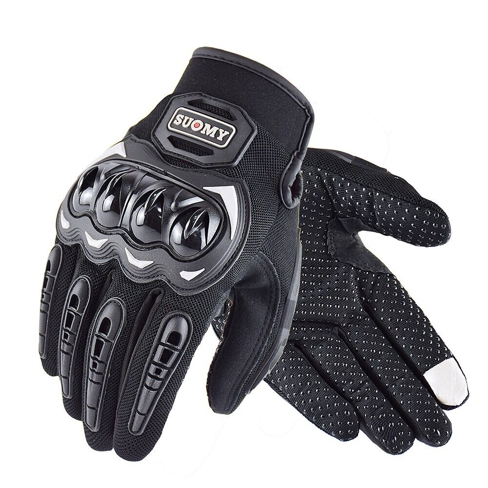 Мотоперчатки сенсорные Suomy SU-33 черные размер M