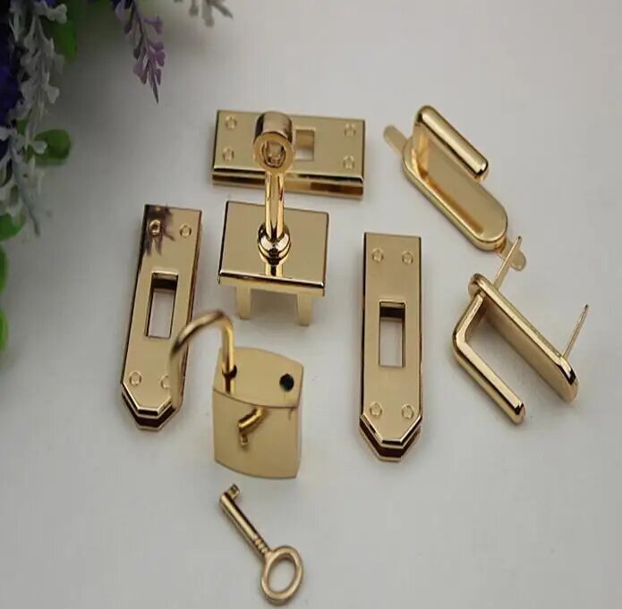 4-цветные качественные аксессуары для сумок, женская сумка с замком, конские сумки, серебристый