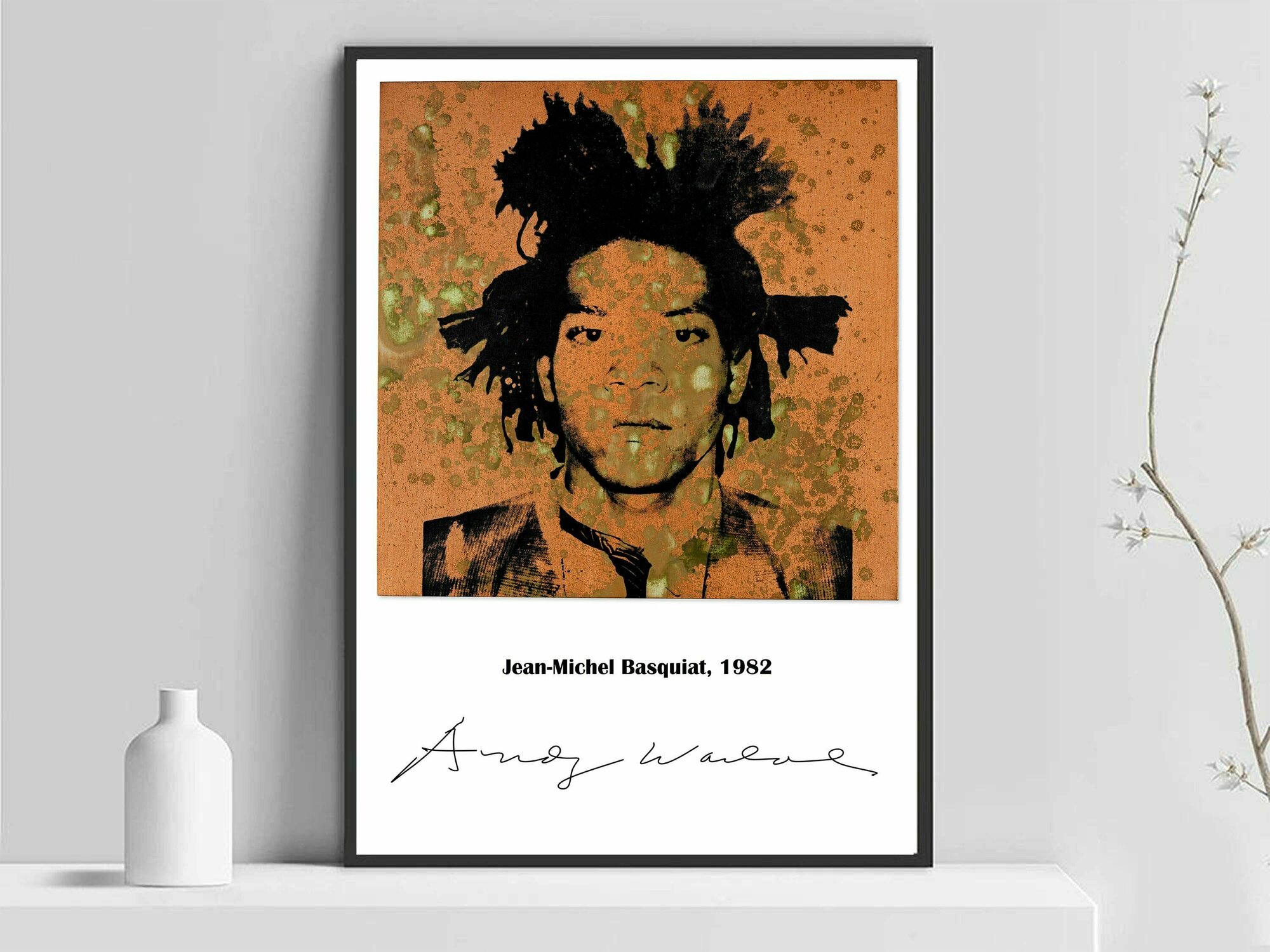 Постер Энди Уорхол Портрет Баскиа Jean-Michel Basquiat размер A2 поп-арт постеры картины для интерьера