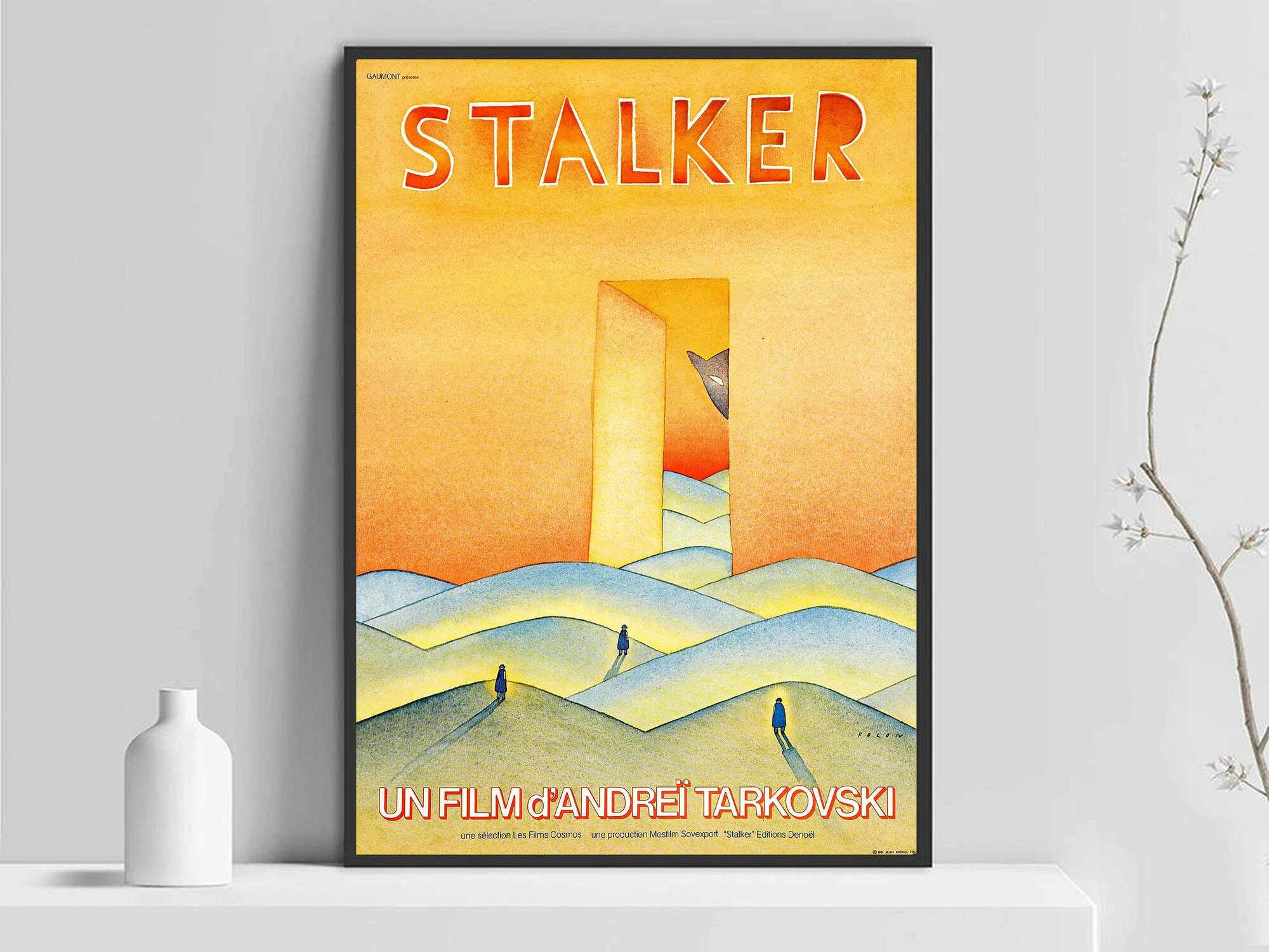 Киноплакат Андрей Тарковский "Сталкер", размер 50 x 70 см. Ретро постер "Лучшие фильмы СССР" 43 x 56 см