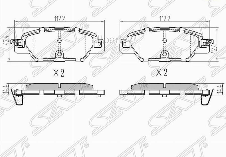 SAT ST-KAY0-26-48Z Колодки тормозные (Сзади) Mazda CX-5 11-21