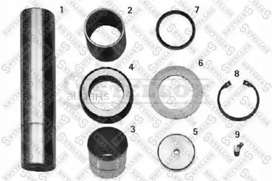 STELLOX 8416054SX р/к шкворня !(мр) на подшипниках 37.5x192 \MAN M90/2000 12-18/24.272