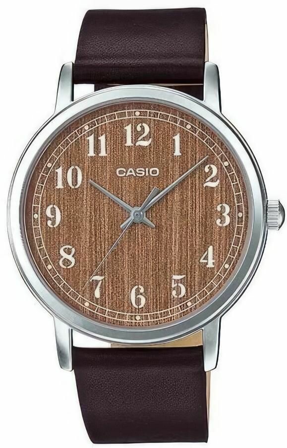 Наручные часы CASIO, коричневый, серебряный