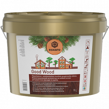 Водоразбавляемый Антисептик 0.9л Eskaro Good Wood на Масляной Основе для Деревянных Фасадов и Срубов.