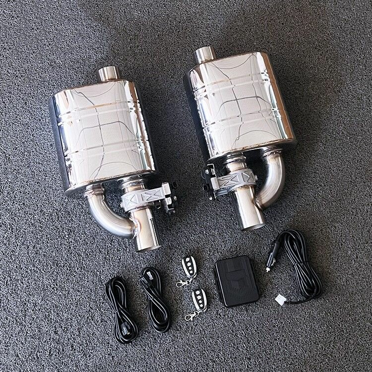 Комплект глушителей 51мм с электрозаслонками с пультом