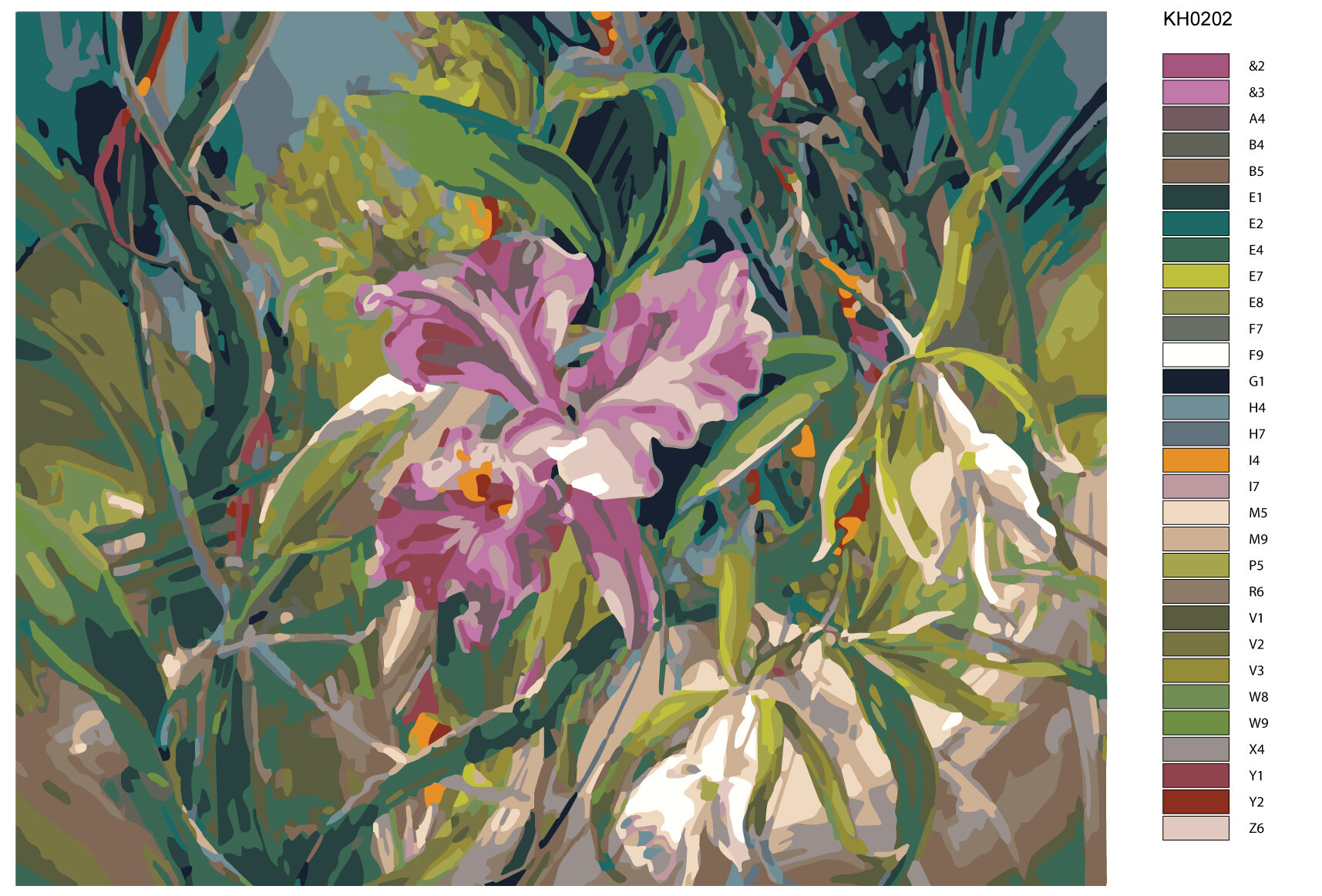 Картина по номерам "Волшебный ирис" KH0202 40x50