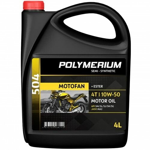 Моторное масло Polymerium MOTOFAN 504 4T 10W50 4л