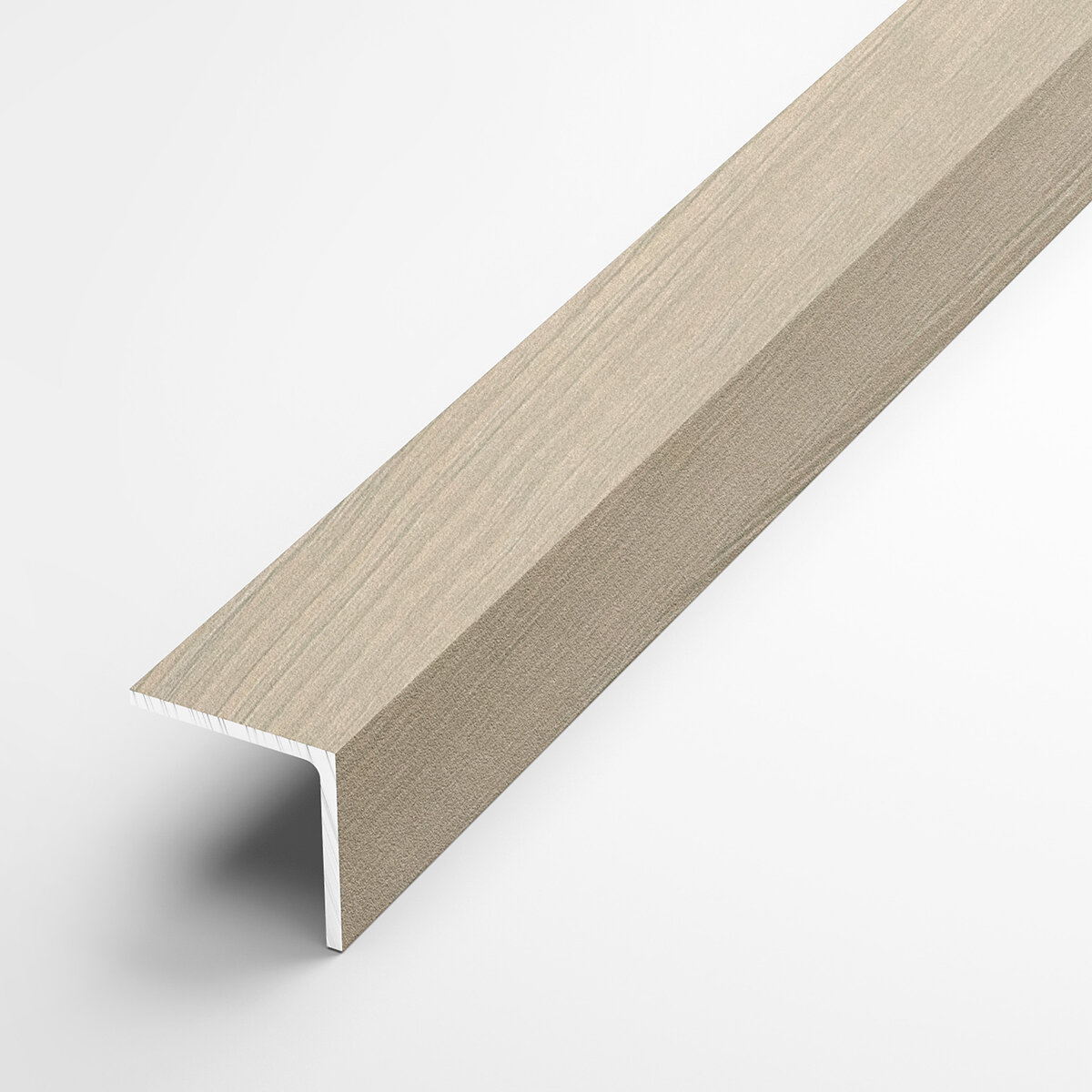 Уголок алюминиевый 20х20 мм, длина 2,7 м, профиль угловой внешний Лука УП 06-27, декор сосна жемчужная 051