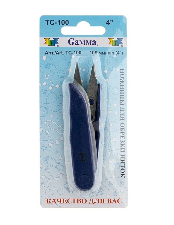 Ножницы для обрезки нитей и кусачки для точного среза Gamma TC100, блистер 10,5 см