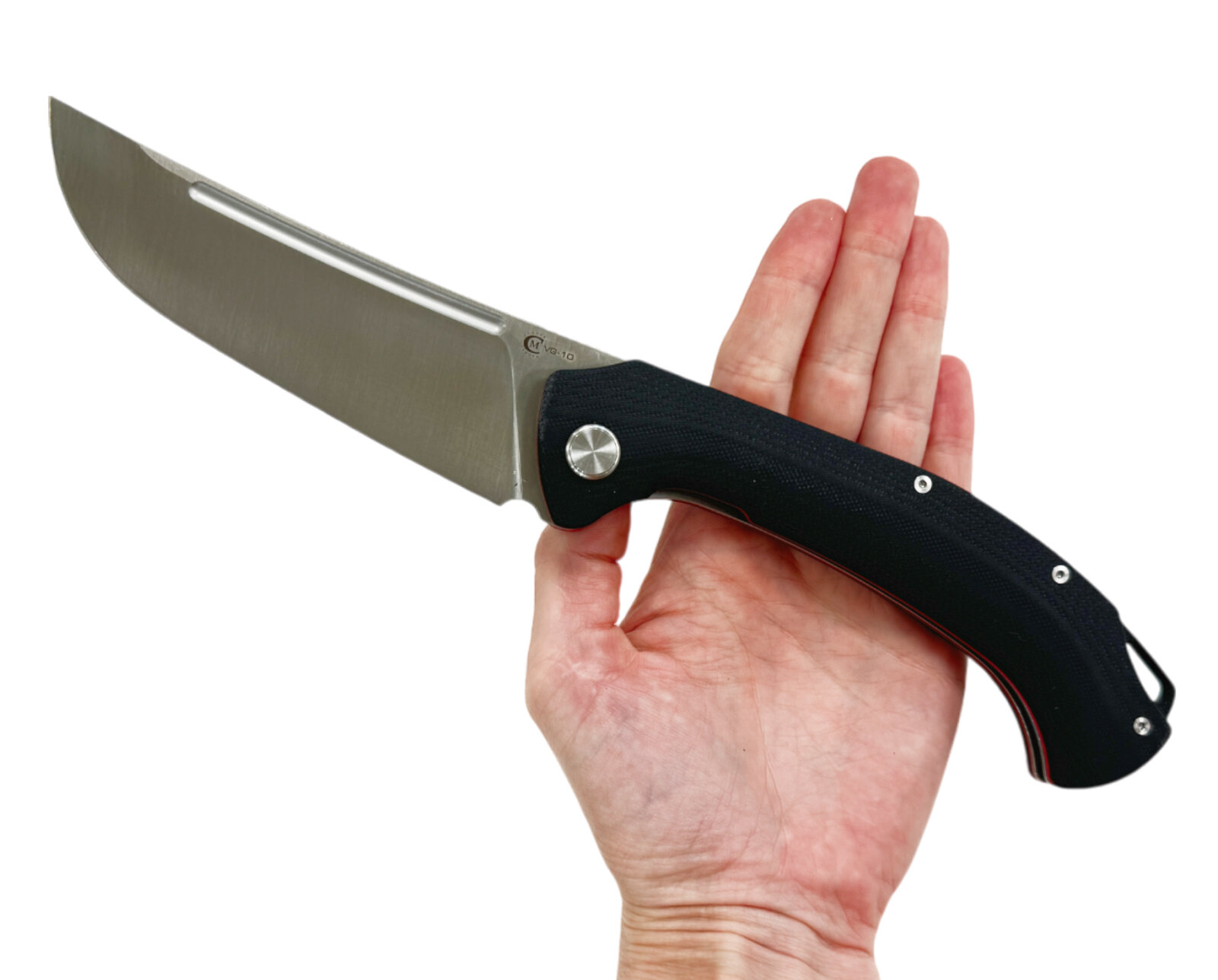 Складной Пчак Узбекский, сталь VG10, рукоять G10, фибра