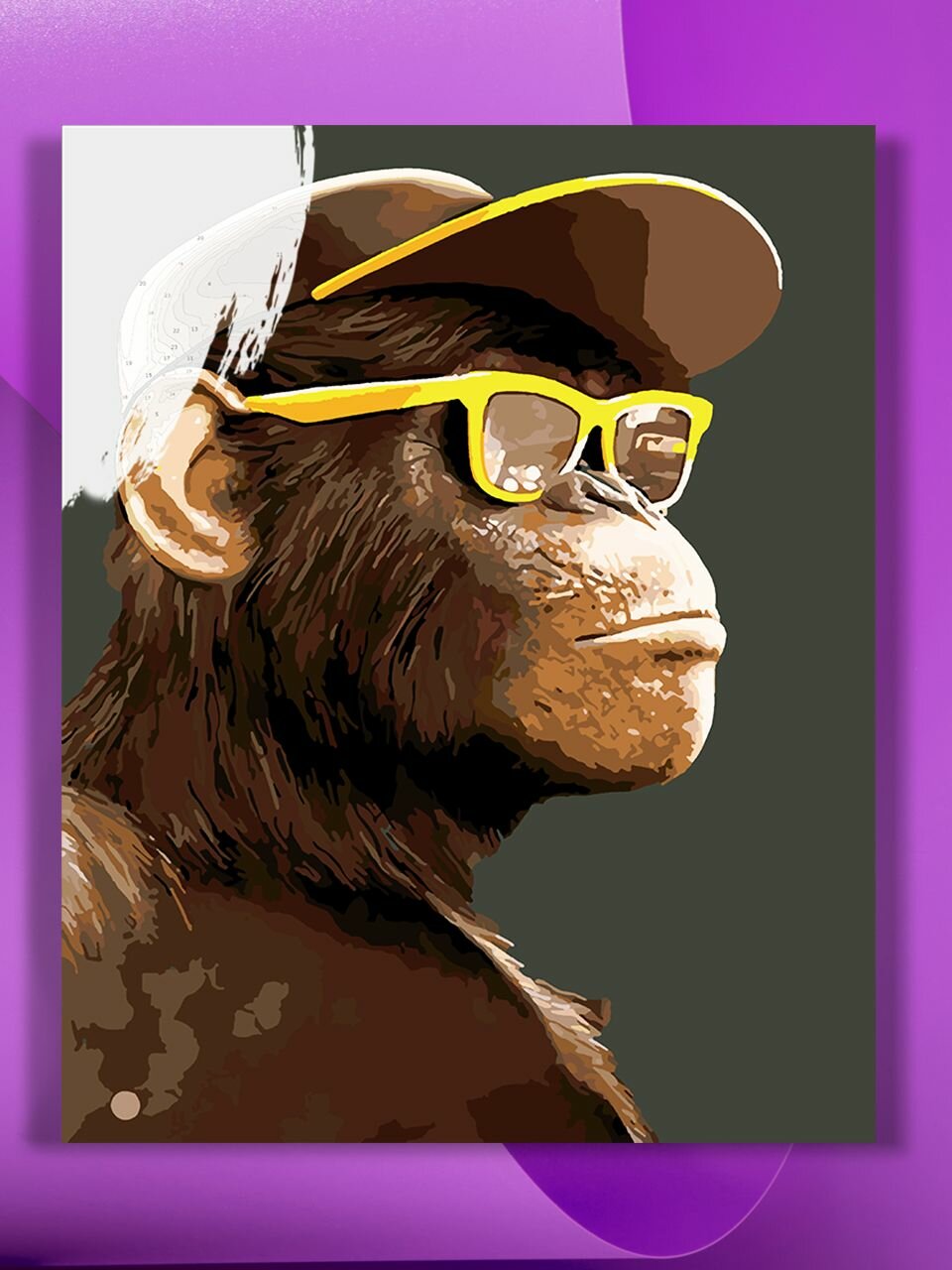 Картина по номерам на холсте Серия Три Обезьяны - не вижу, 40 х 50 см