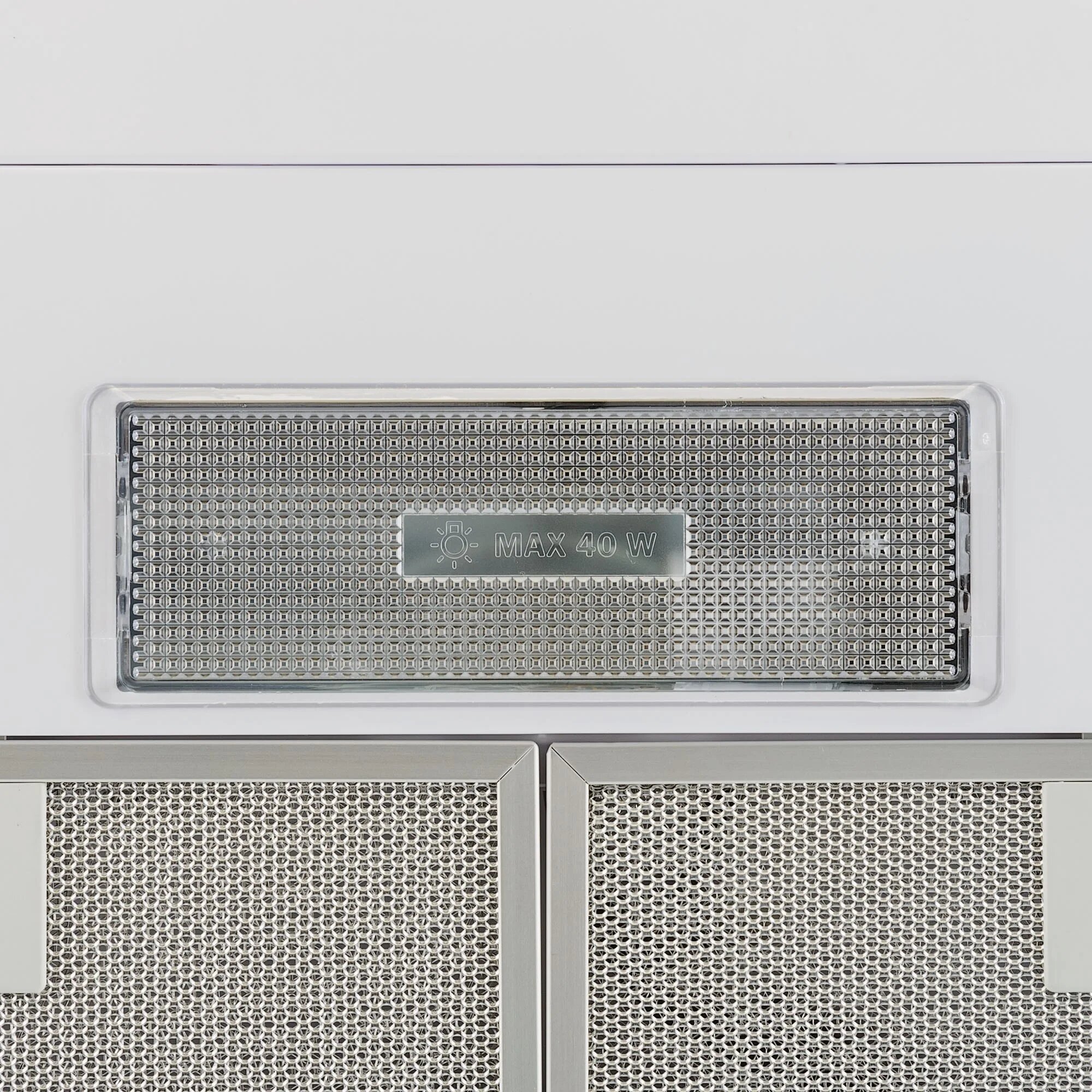 Вытяжка Krona Bella 600 WH push button до 11–12 м², отвод/циркуляция, 633 м³/ч, 3 скорости, галогенная лампа, белый