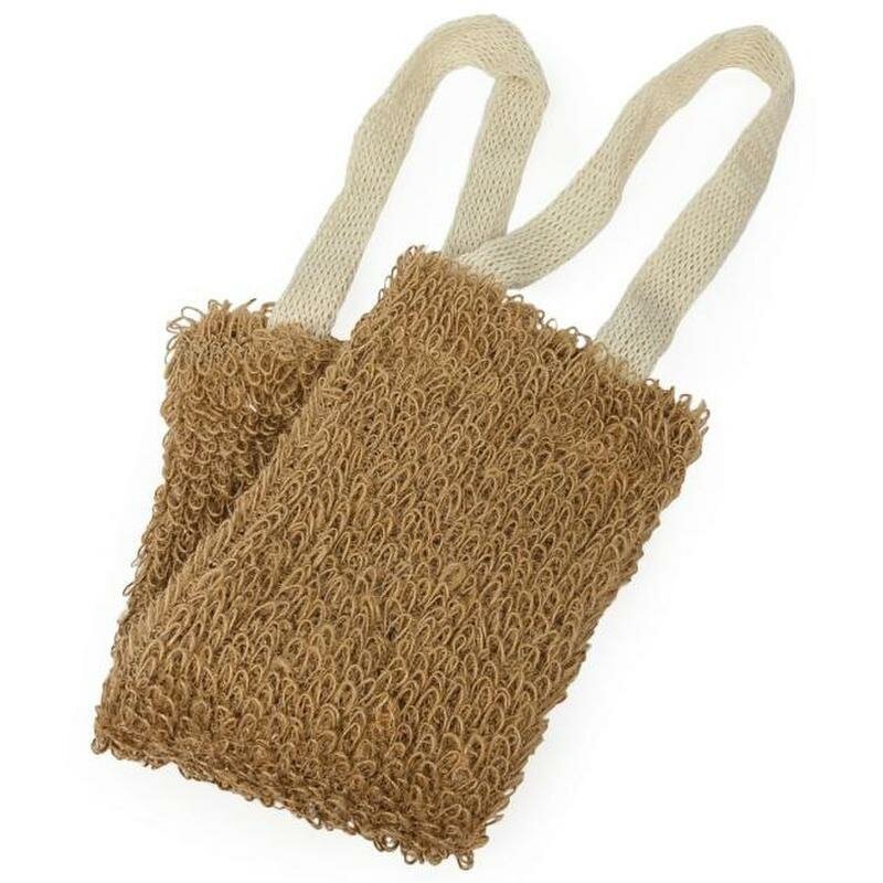 Мочалка натуральная джутовая 12 см x 24 см