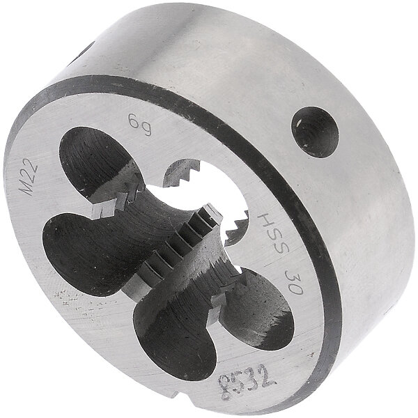 Плашка М22х2,5 GQ03730 круглая Giess\Quanz