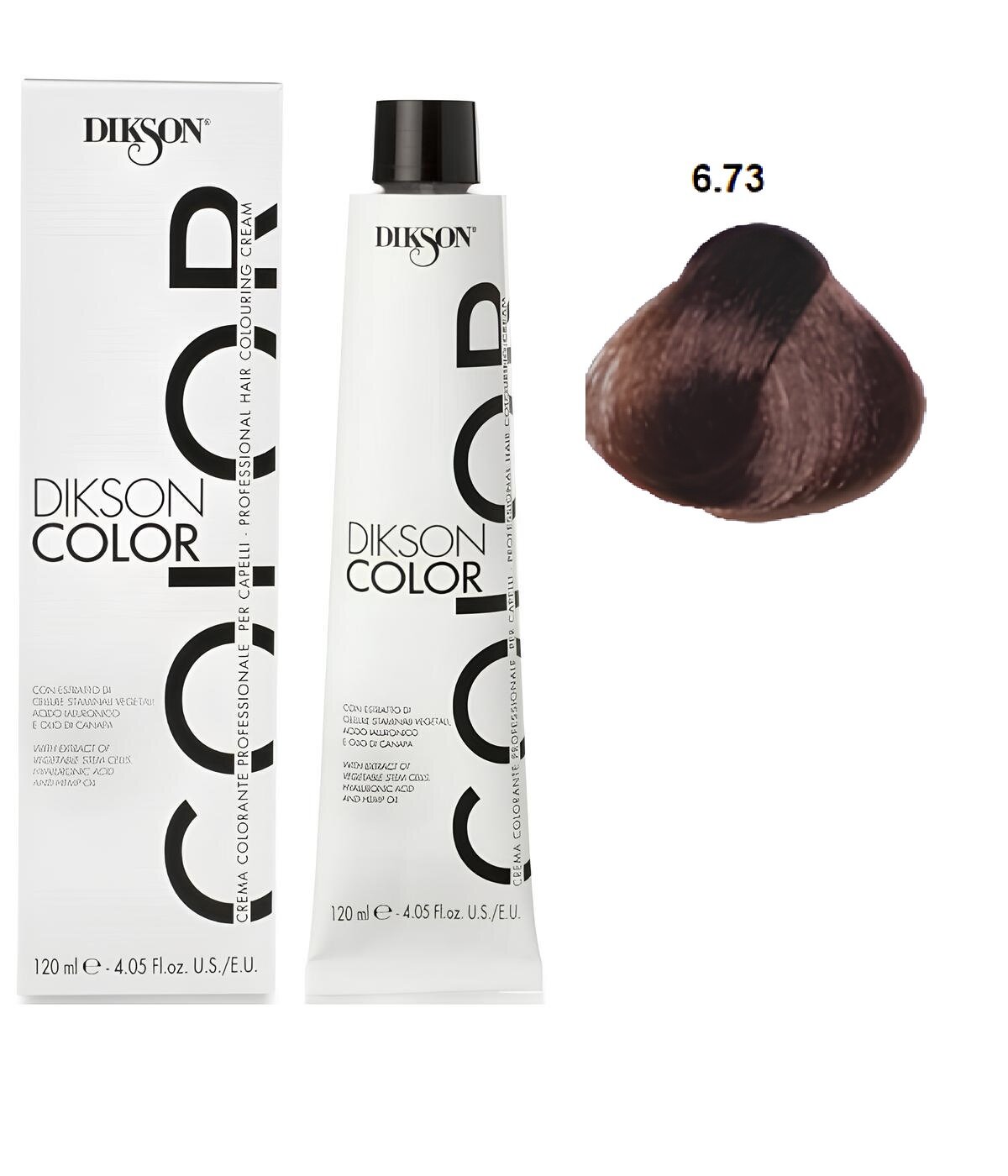Краска для волос DC 6/73 тёмно-русый табак Dikson Biondo Scuro Tabacco, 120 мл