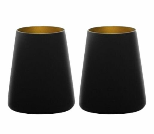 Набор стаканов Stolzle Power (380 мл), 8.6х10.1 см, черный/золотой, 2 шт.