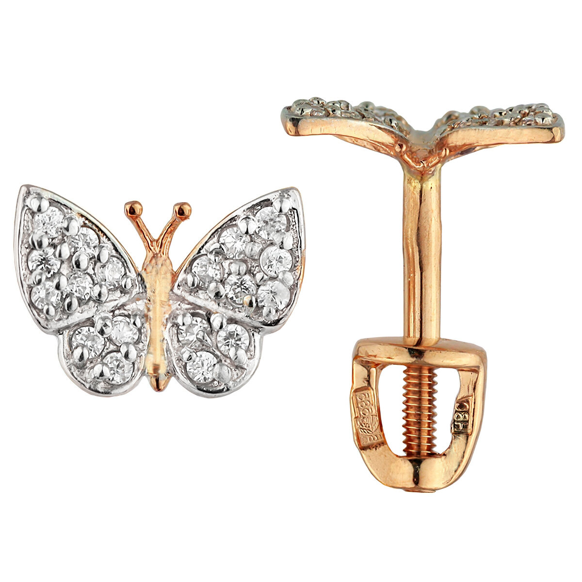 Серьги, золото, 585 проба