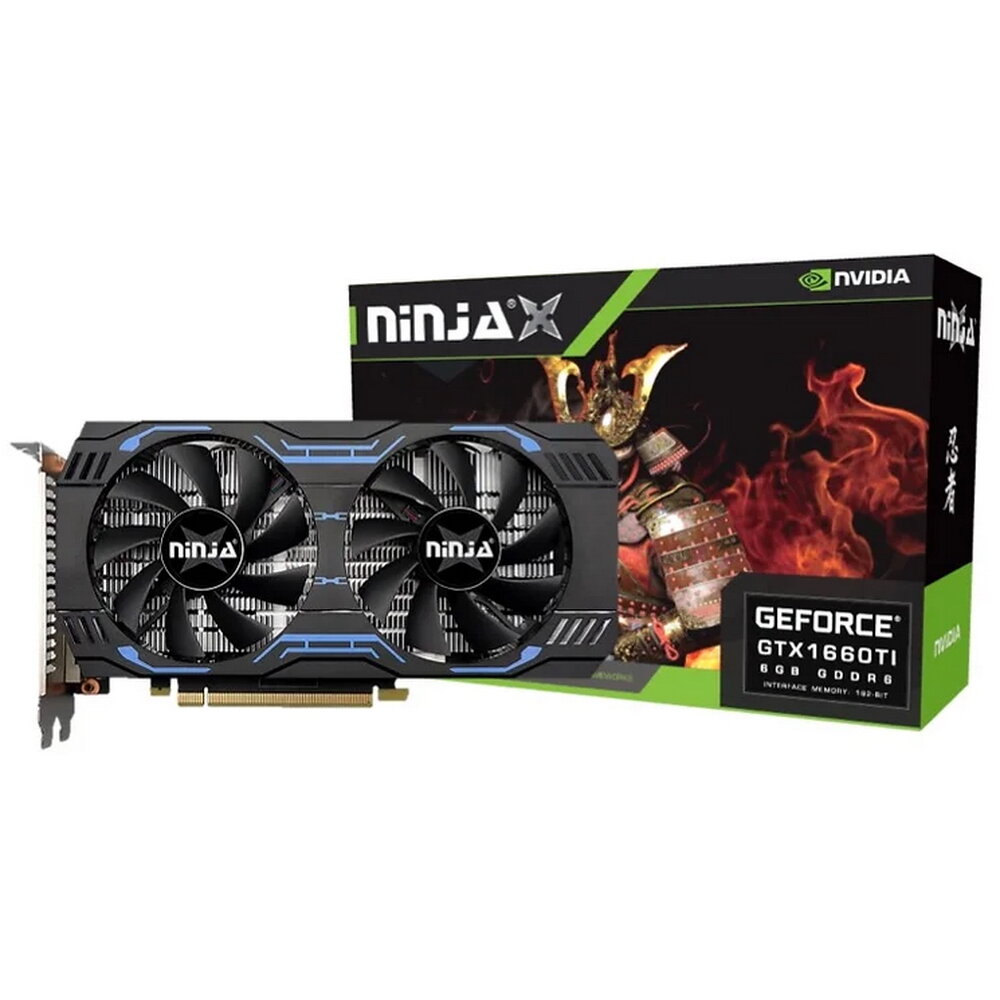 Видеокарта Ninja GTX1660Ti уц-2 6GB GDDR6 192bit DVI DP HDMI 2FAN RTL
