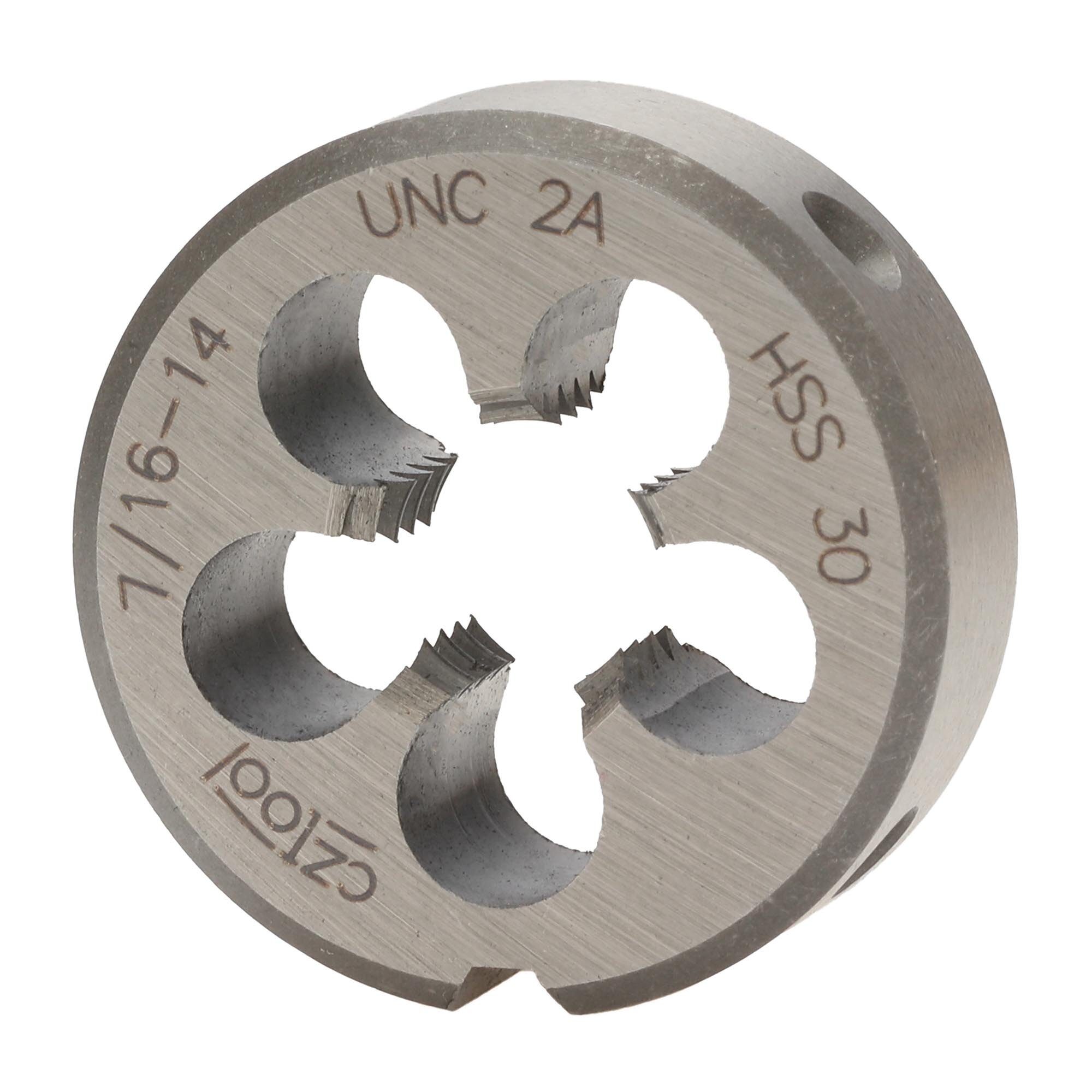 Плашка дюймовая Bucovice Tools UNC 7/16"-14 HSS DIN EN 22568 2A 30x11мм 245716BT