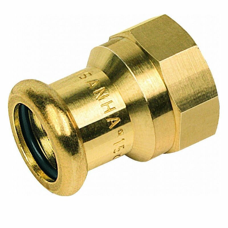 Переходник 28-3/4", Sanha PuraPress 8270G, пресс-резьба, вн, бронза