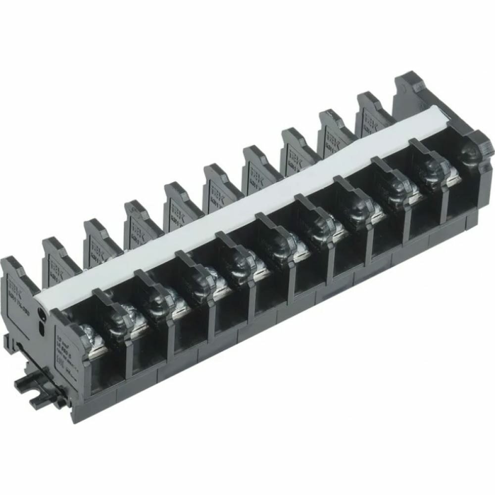 Блок зажимов IEK БЗН TK-060 10 мм2 60А на DIN-рейку 10 пар YZN43-10-010-K02