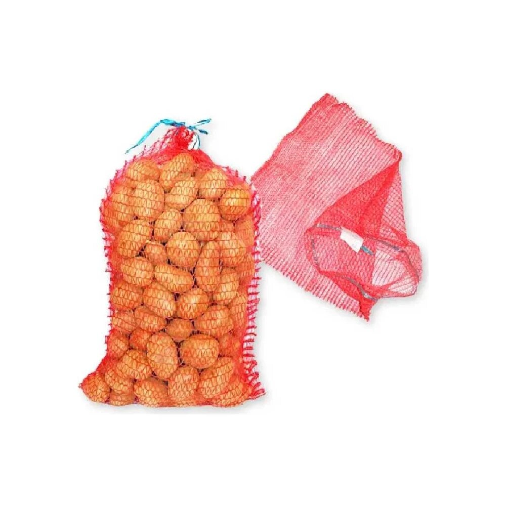 Лето Сетка-мешок для овощей 45x75 см до 30 кг с завязками, 10 штук, 26143 99158
