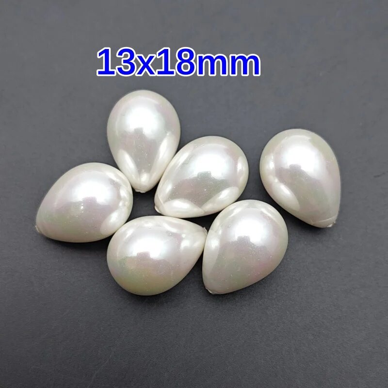 Белые жемчужные бусины Flourishbeads 20 шт. 13x18mm drop