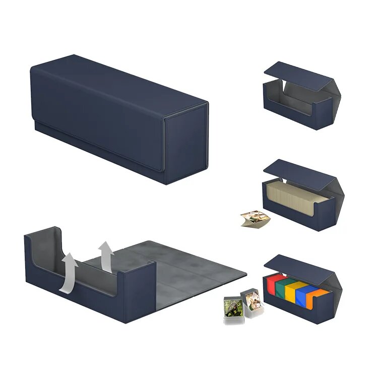 Коробка для карт из искусственной кожи 400+ Темно-синий, dark blue