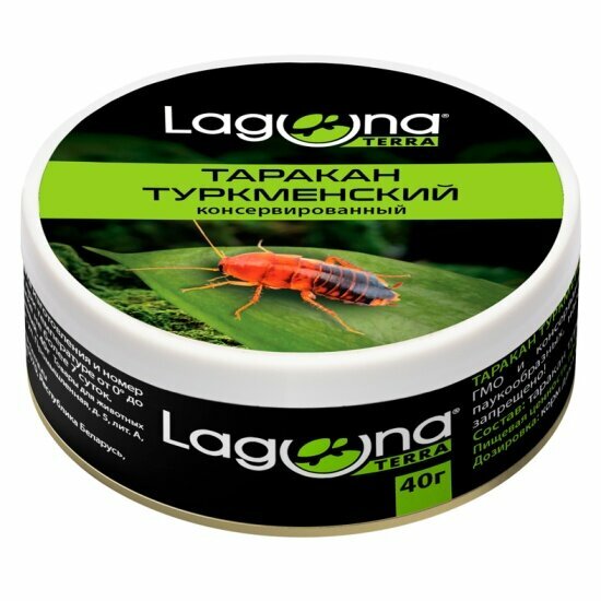 Корм для рептилий Laguna Таракан туркменский консервированный, 40г