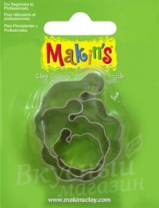 Выемка для теста Санта набор 3 шт. Makin's (Набор из 3 шт.)