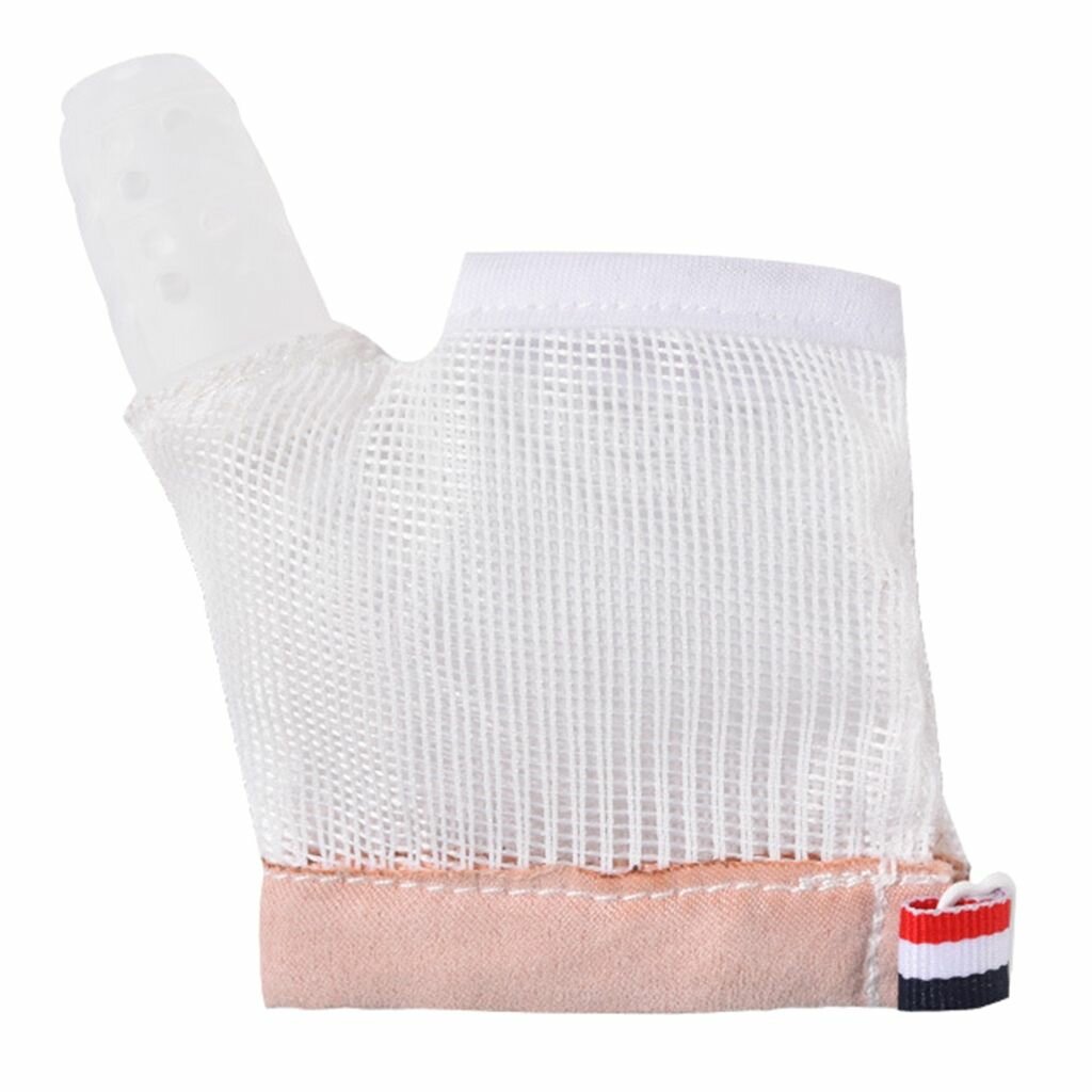 Детские перчатки для сосания большого пальца, предотвращающие прорезывание зубов, укусы рук, силиконовые прорезывания комплект защиты пальцев, детская игрушка